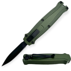 Mighty Mini OTF Pocket Knife Lightweight Aluminum Handle - Green ...
