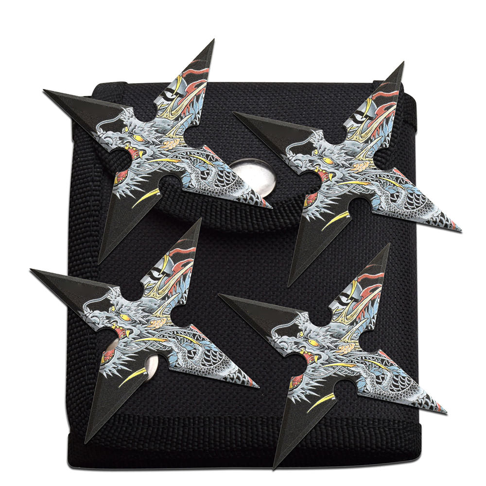 4 Inch 4Point Throwing Star Dragon – Panther Wholesale