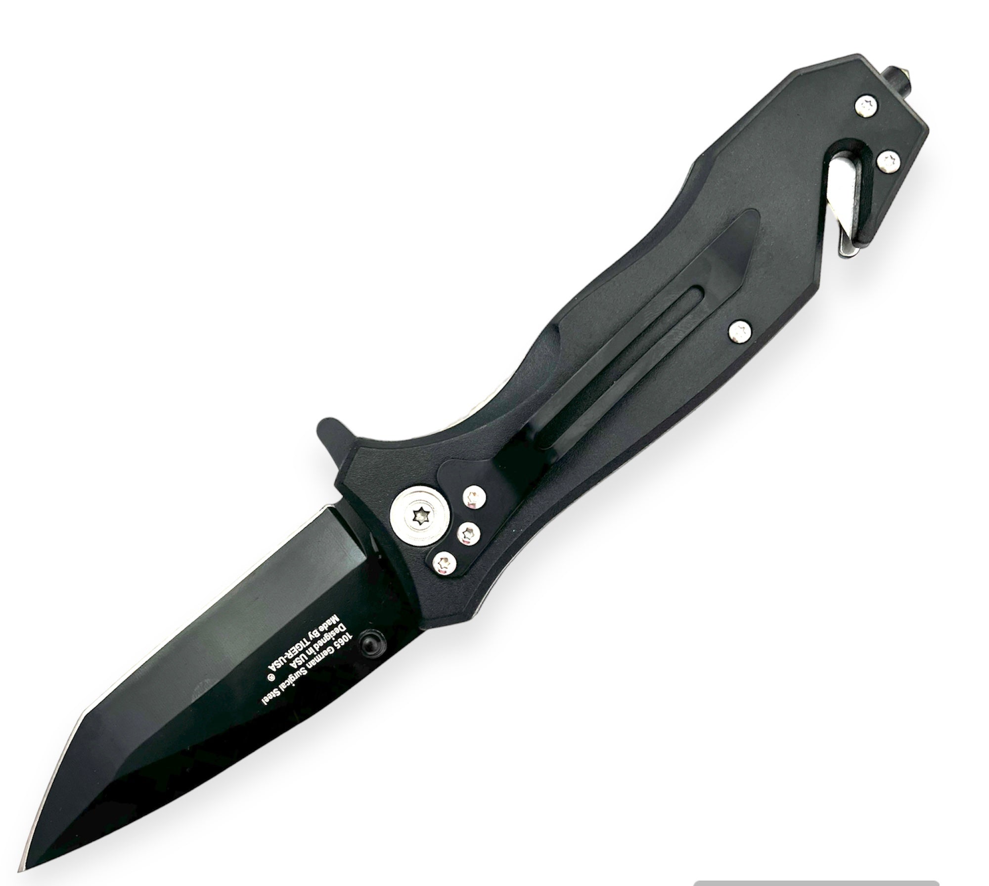 Tiger-USA Spring Assisted Knife Tanto Blade skull – Panther Wholesale