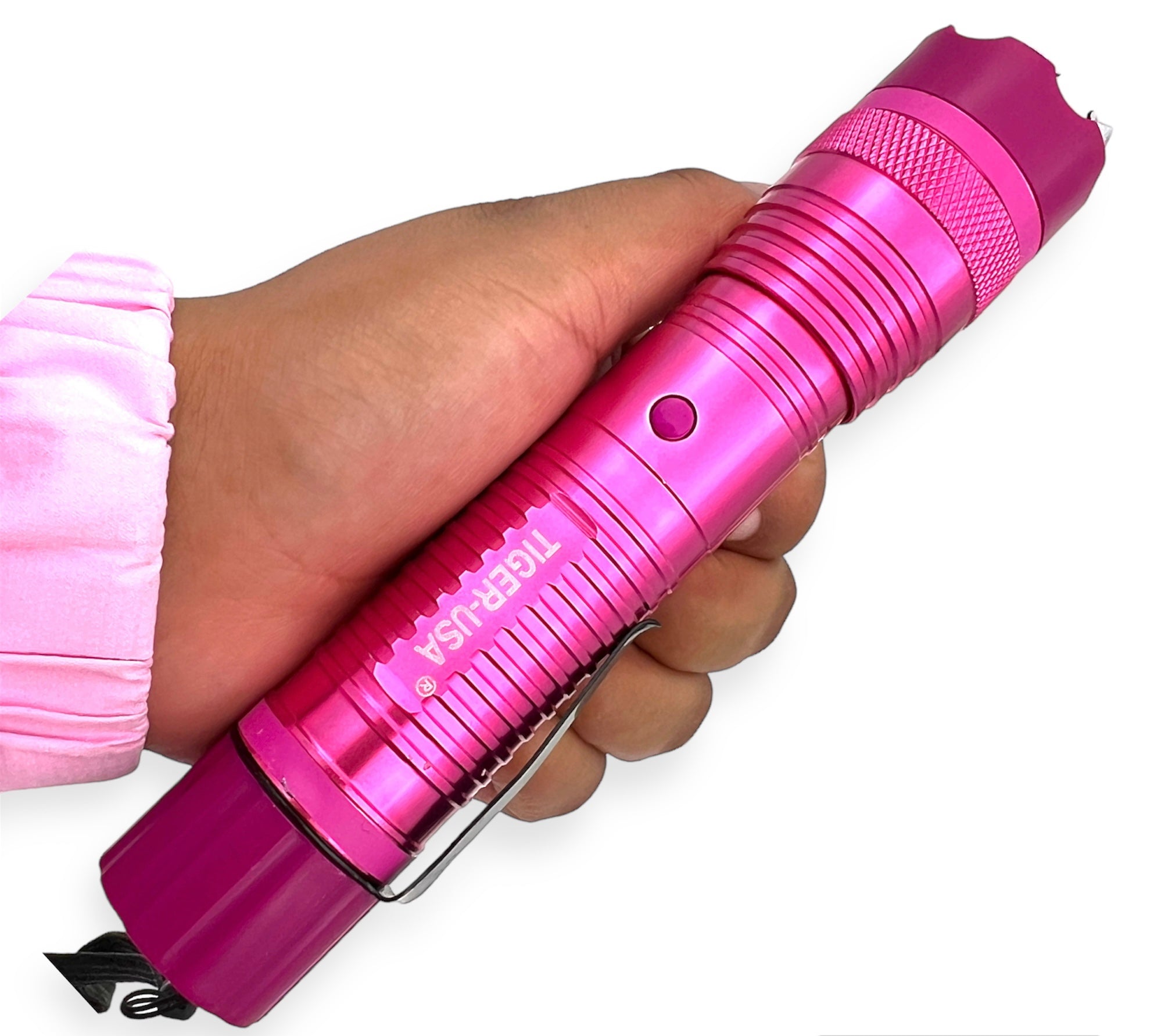 Tiger-USA Xtreme® 100 Mill V Stun Gun Flashlight (PINK) – Panther Wholesale