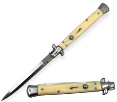 13 Inch Automatic Stiletto Italiano Style Button Push Knife (Wild Bone ...