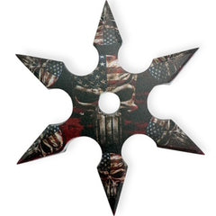 4 Inch 6 Point Throwing Star Ninja Shuriken 1 -American Skull – Panther ...