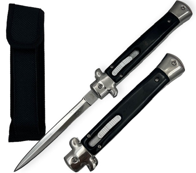 501B 10 Inch Italian Style Automatic OTF Switchblade Mob Monster Black ...