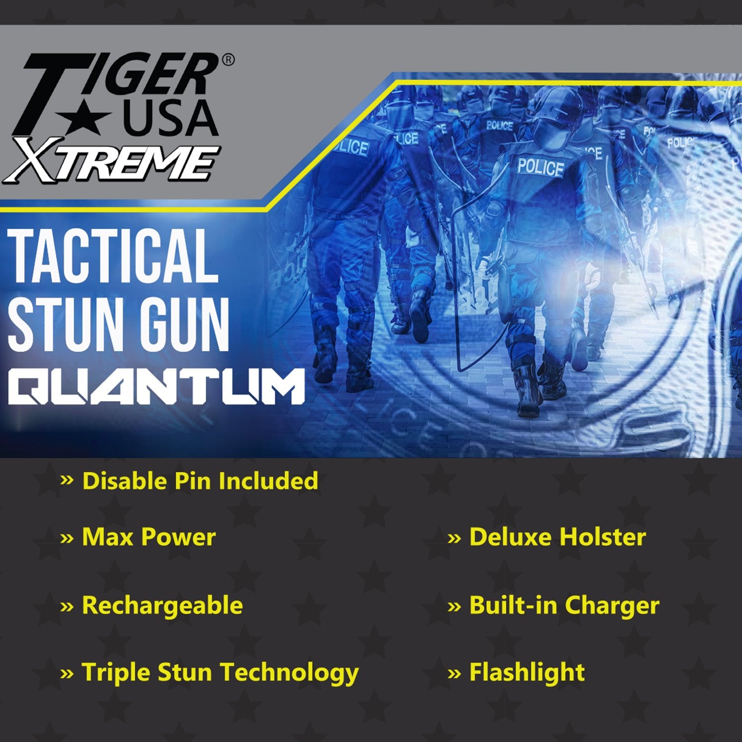 Teal Small Quantum Tiger USA Xtreme Stun Gun 96V – Panther Wholesale