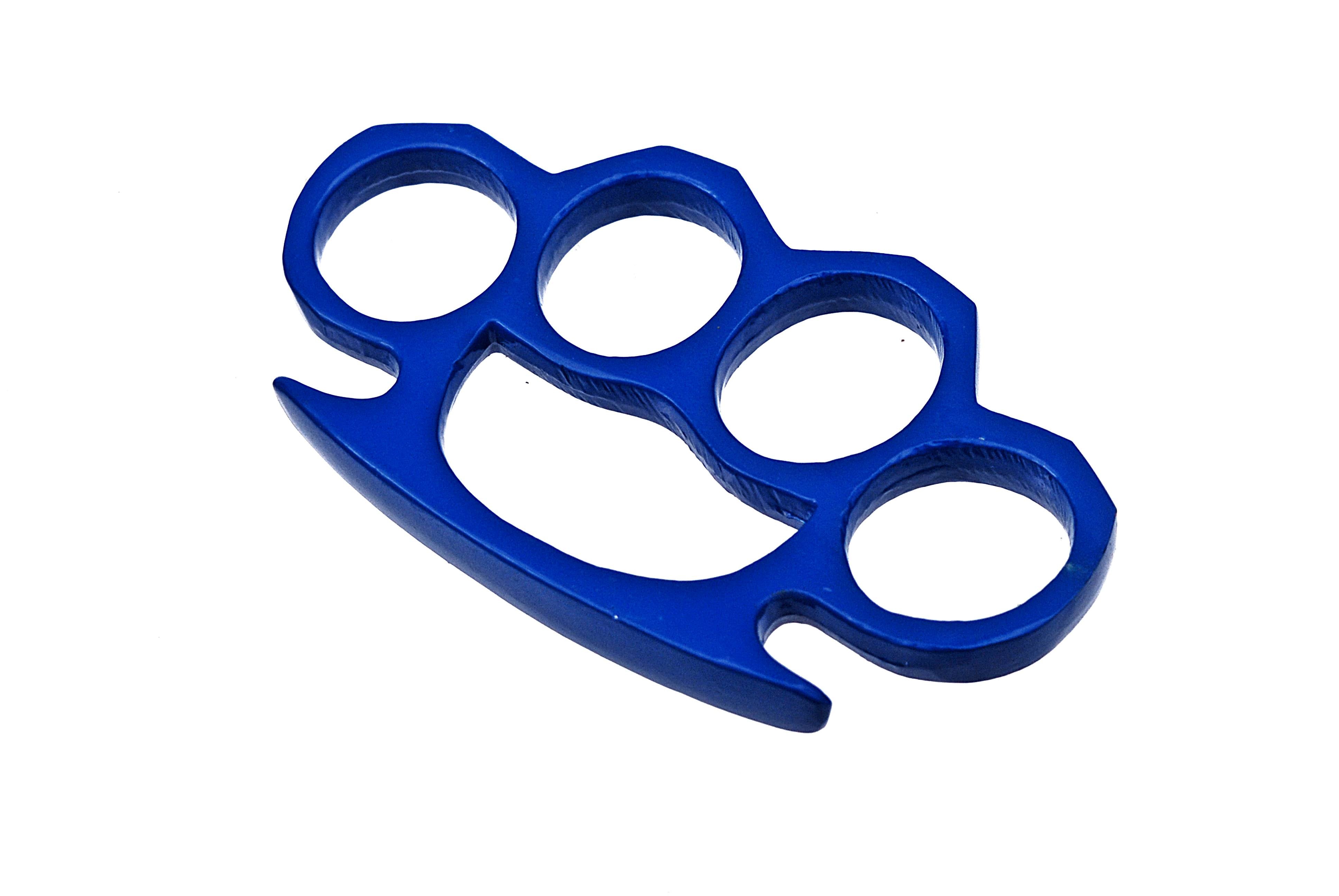 Solid Steel Knuckle Duster Brass Knuckle - Blue – Panther Wholesale