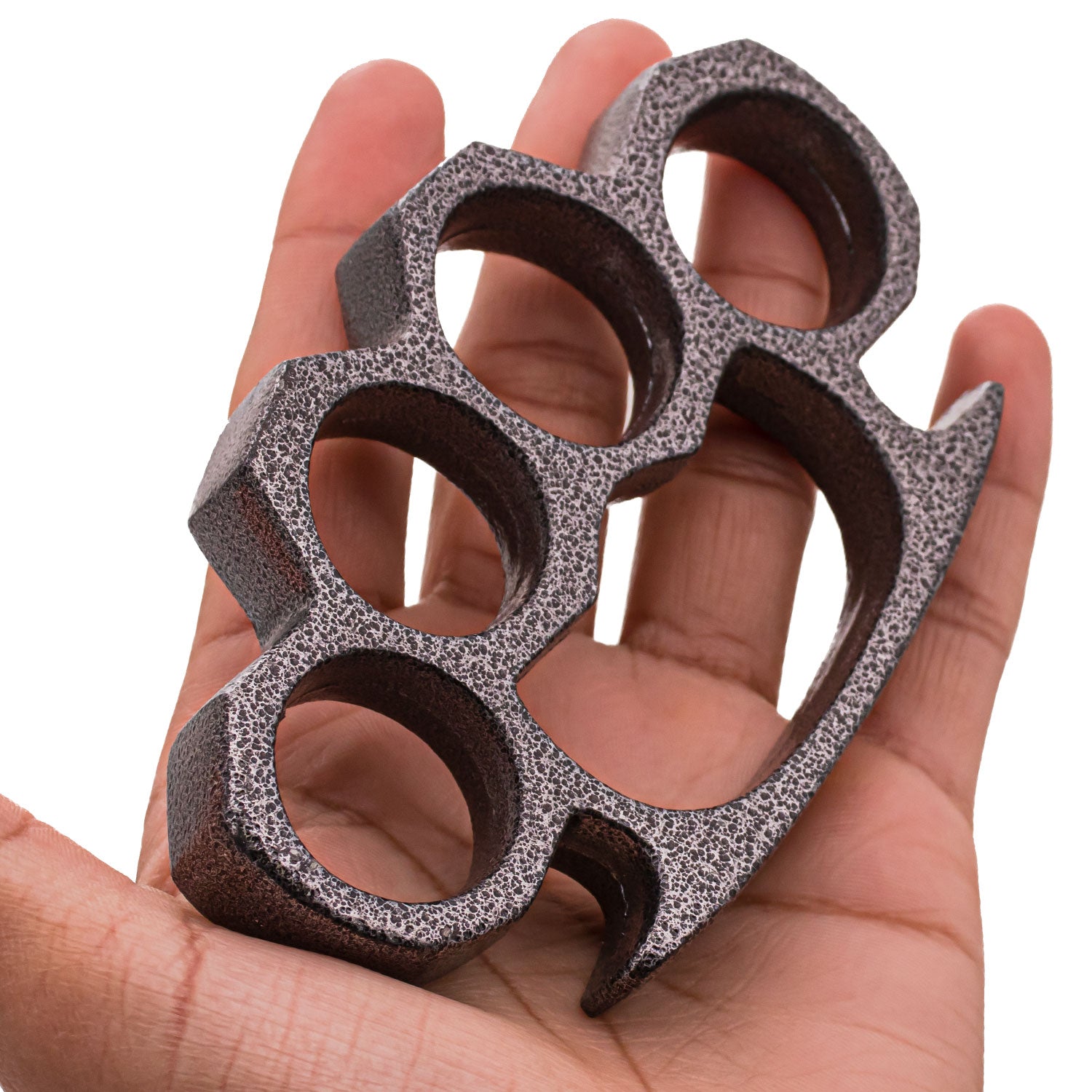 4.5 Inch Long Metal Knuckle Duster Damascus Finish – Panther Wholesale