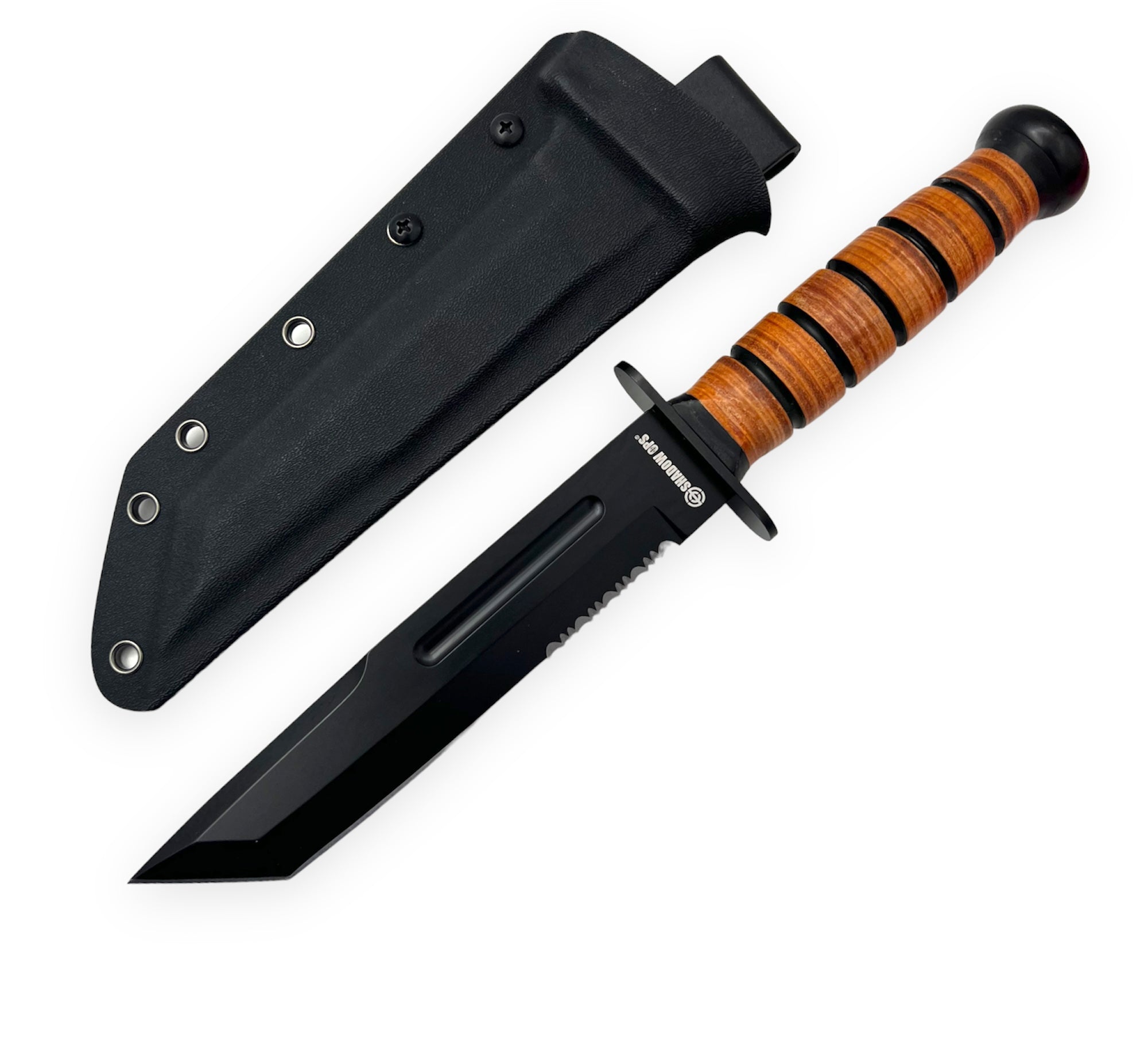 Heavy Duty Shadow Ops TANTO SERRATED – Panther Wholesale