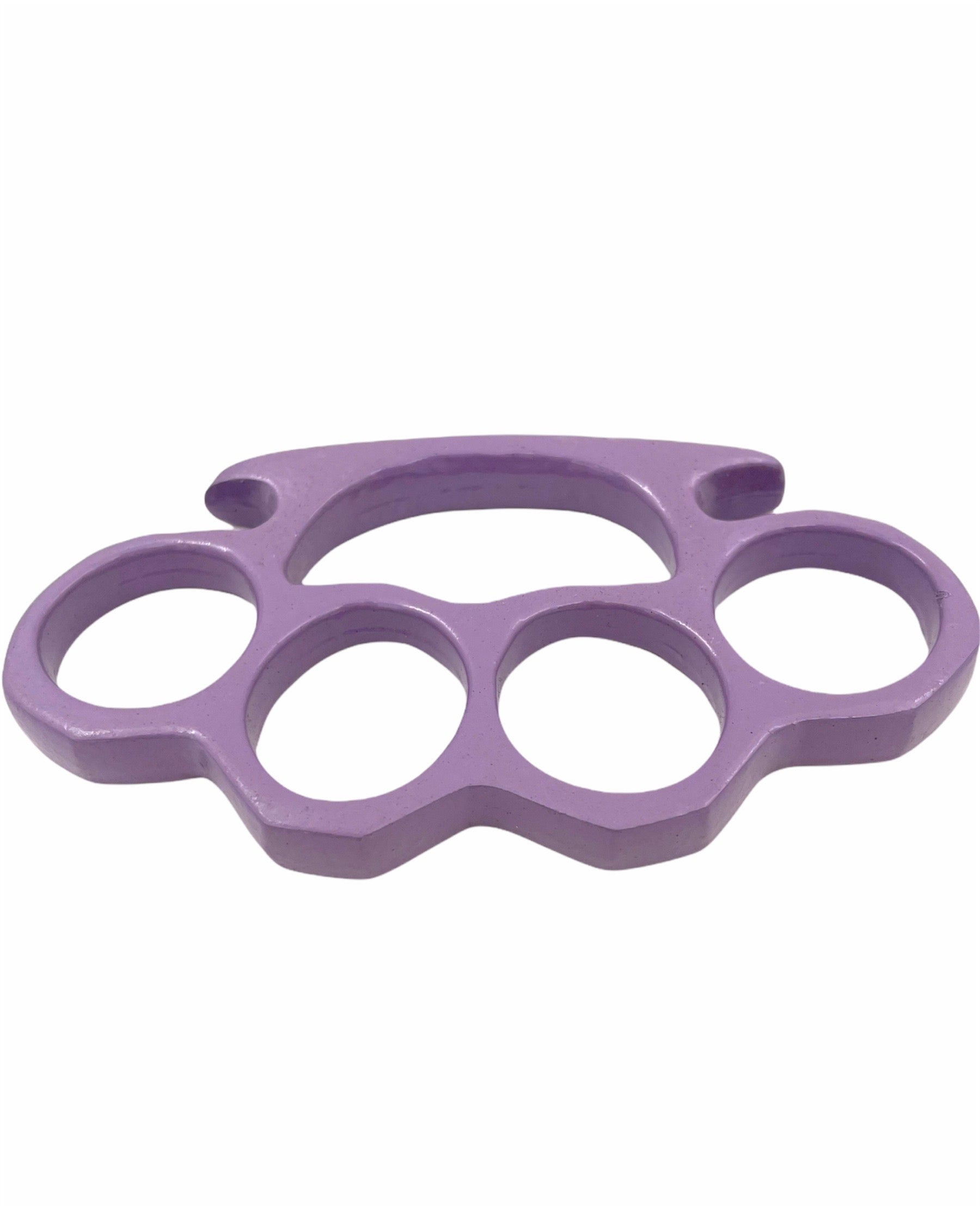 Solid Steel Knuckle Duster Brass Knuckle - LIGHT PURPLE – Panther Wholesale