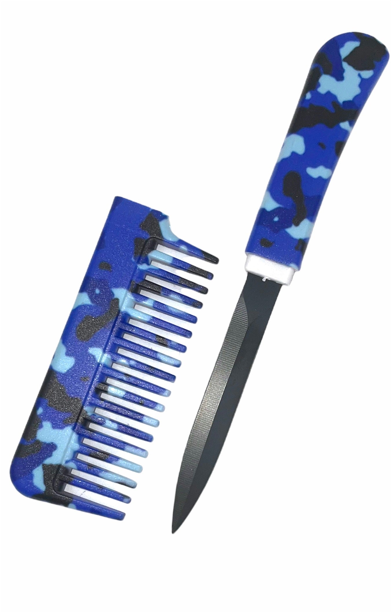 Comb Knife Camo BLUE – Panther Wholesale