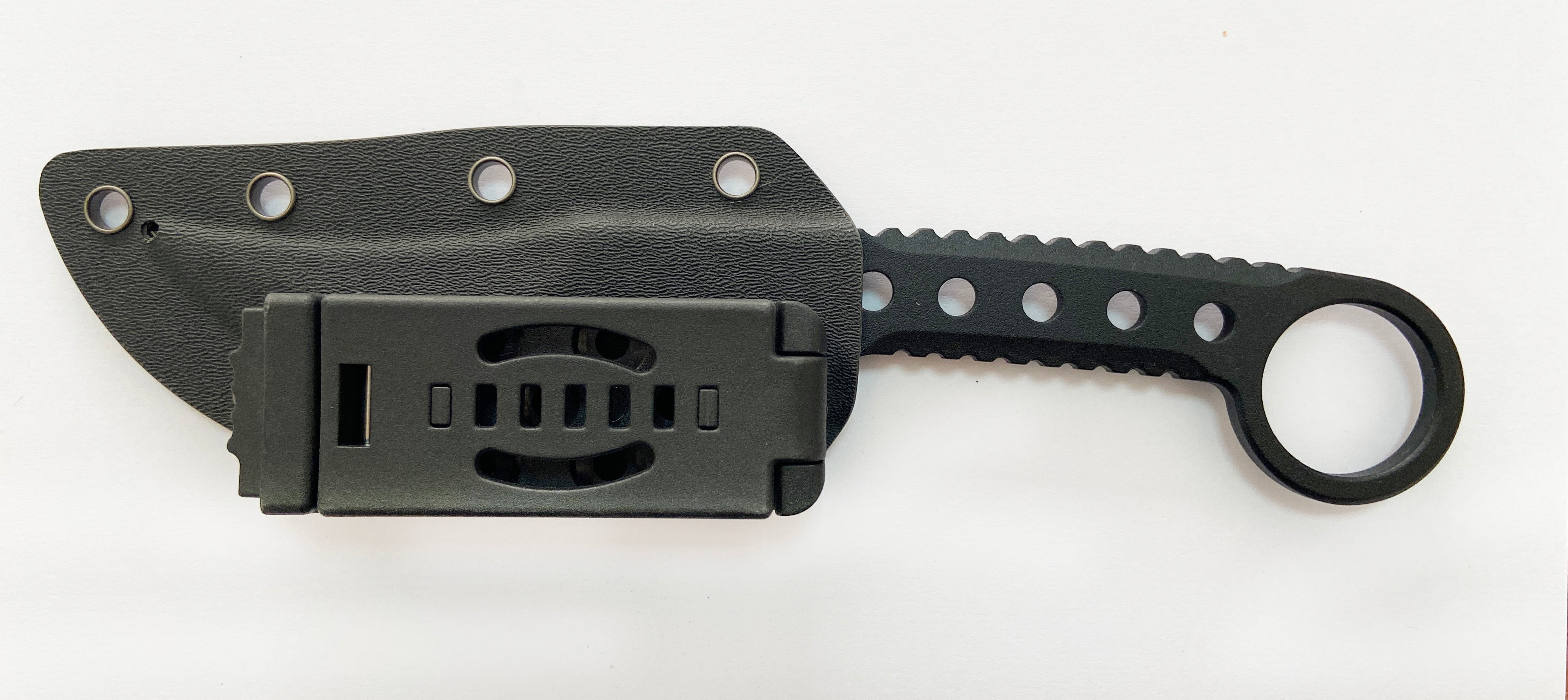 Tactical Tiger-USA® Boot Knife BLACK Single Edged Full Tang Knife W cl ...