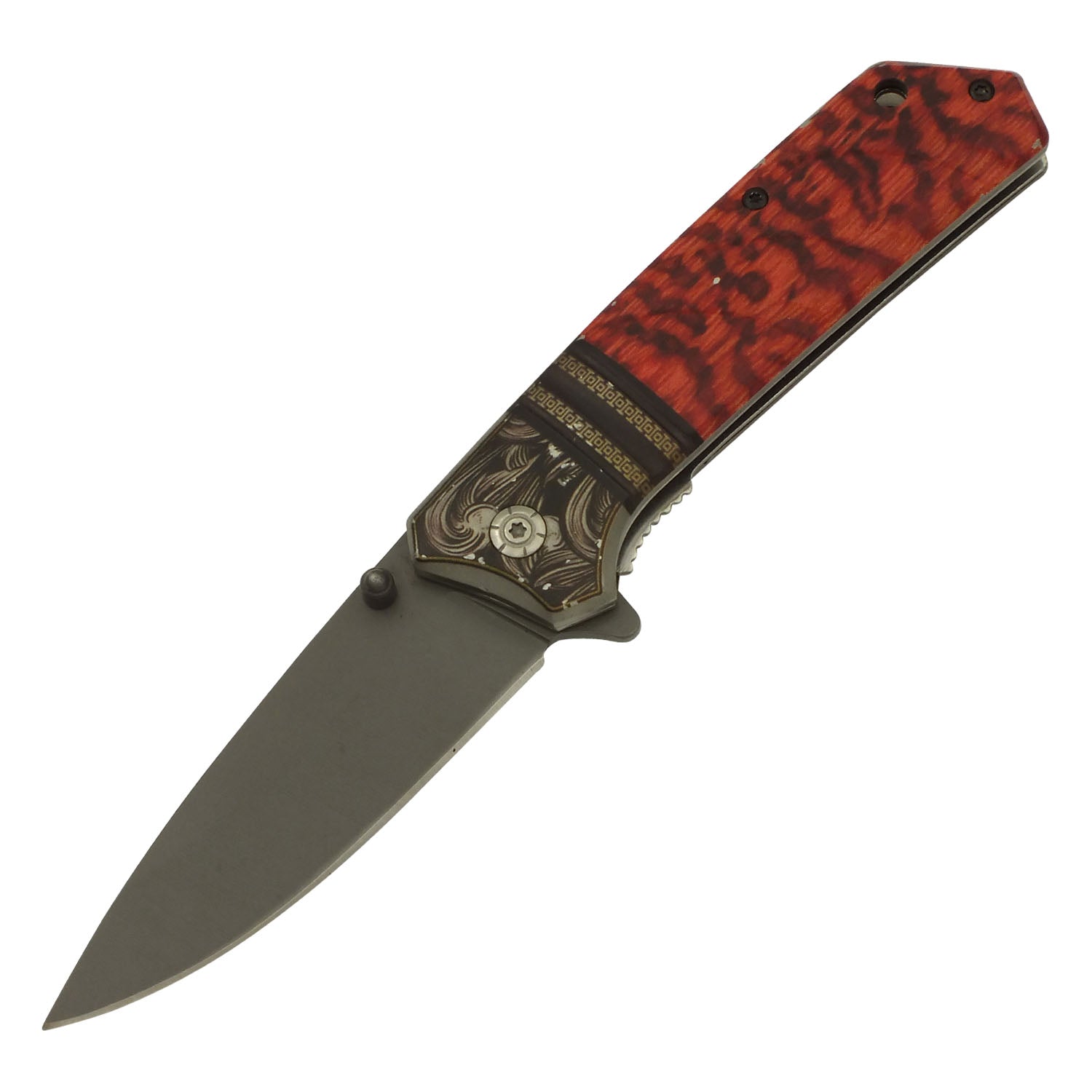 Rose Wood Spring Assisted Folding Pocket Knife – Panther Wholesale