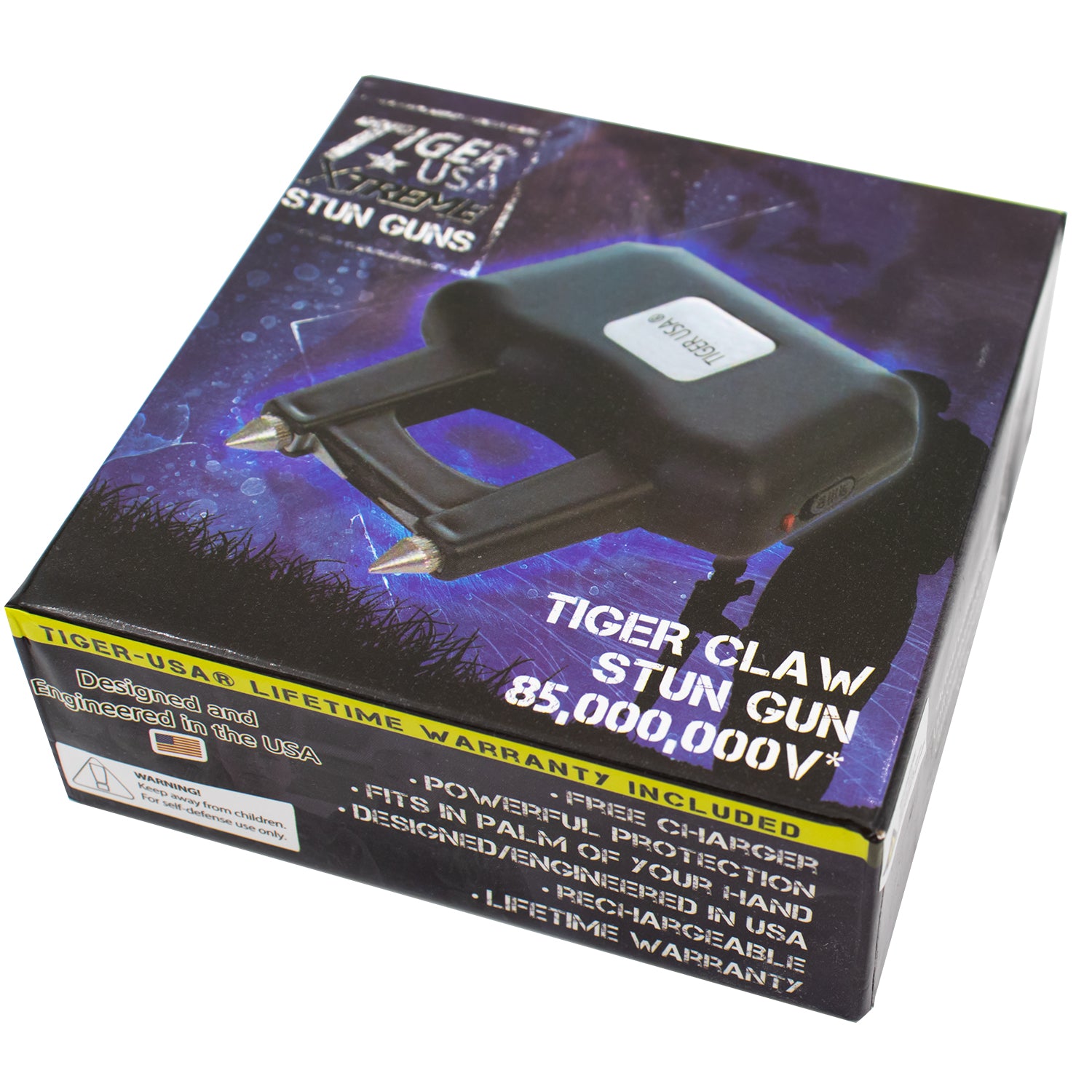 Black 85 Mill Volt Tiger-USA Xtreme Tiger Claw Stun Gun – Panther Wholesale