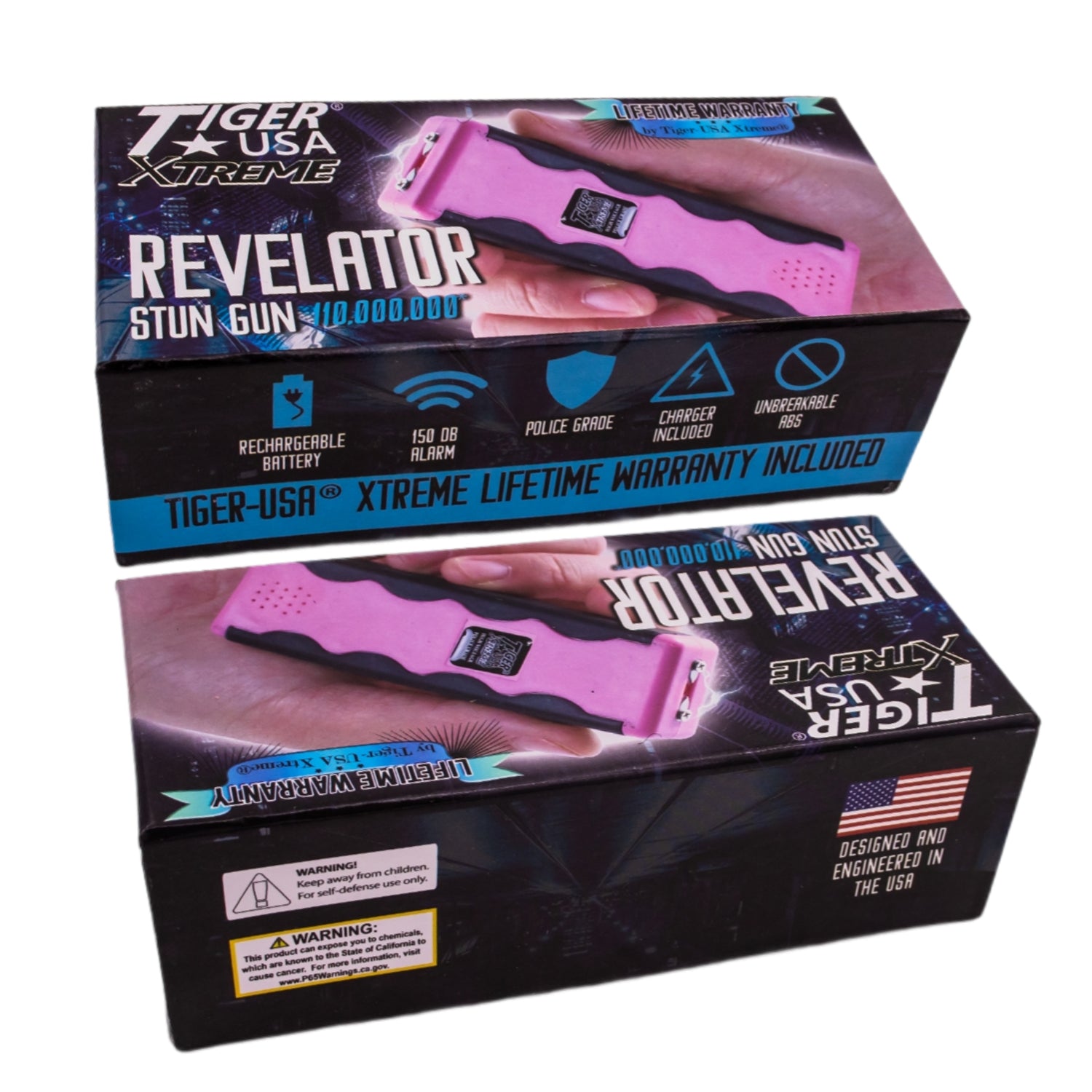 110 Million Revelator Stun Gun with 150db Alarm (Pink) – Panther Wholesale