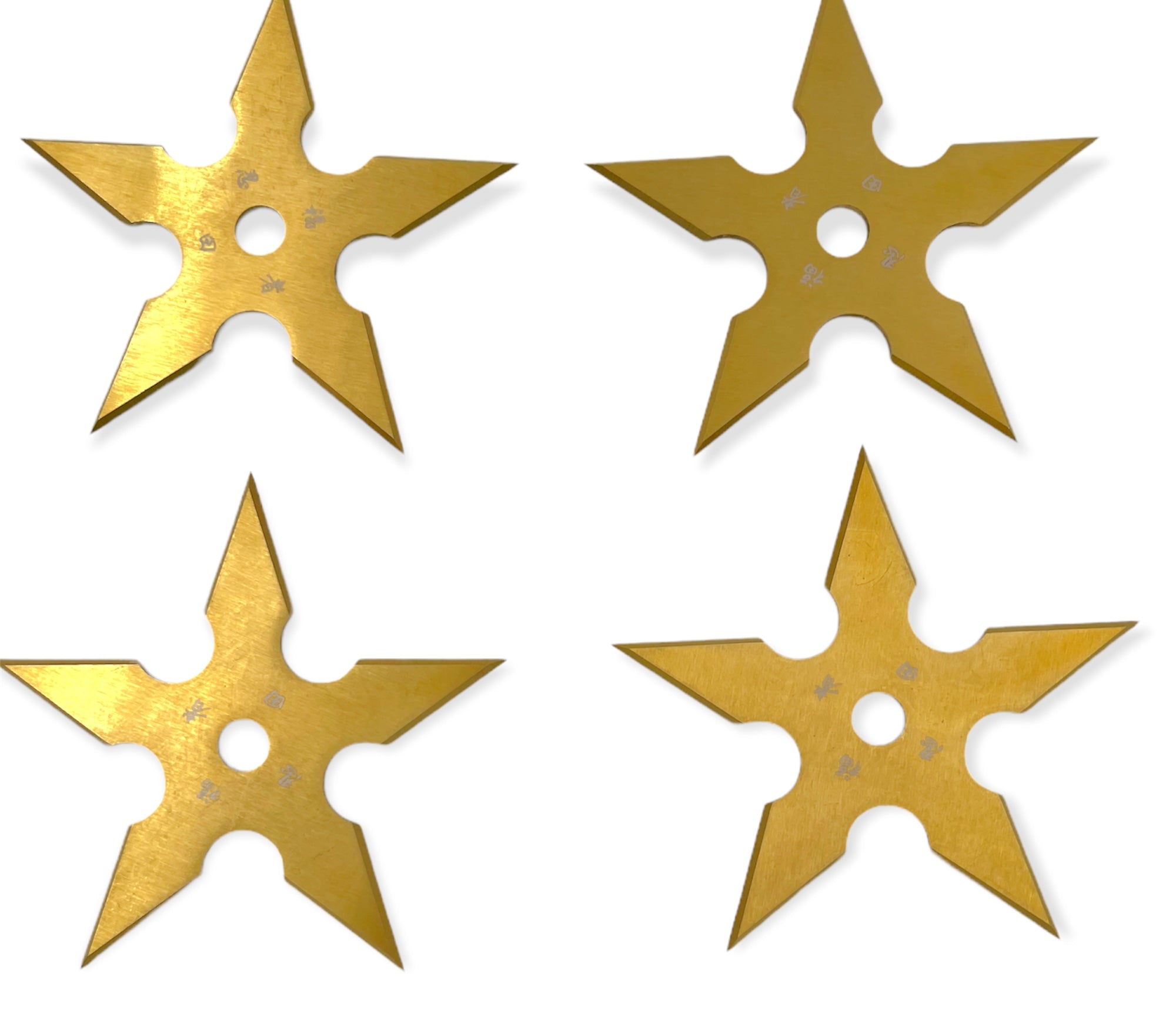 4 Inch 5 Point Throwing Star Ninja Shuriken GOLD – Panther Wholesale