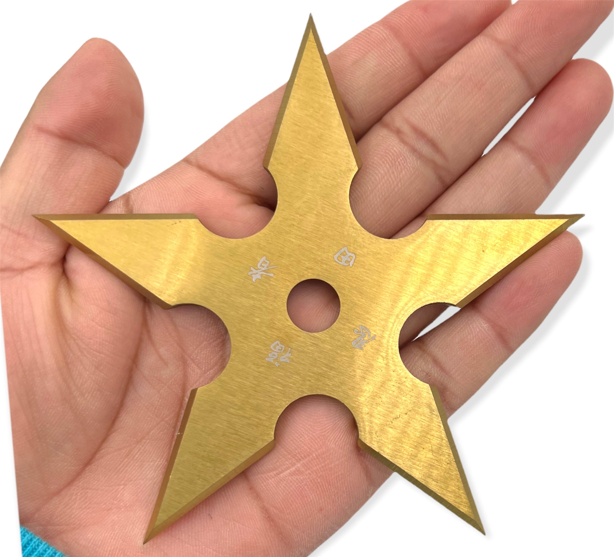 4 Inch 5 Point Throwing Star Ninja Shuriken GOLD – Panther Wholesale