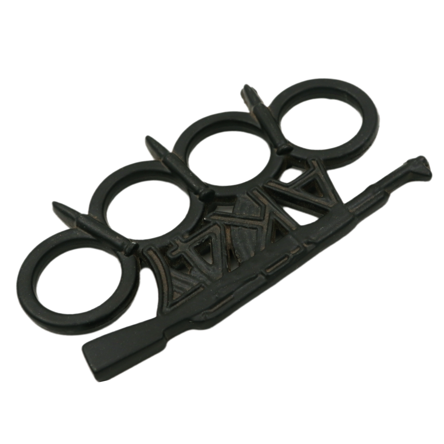 AK47 Knuckle Duster with Bullet Spikes - Black – Panther Wholesale